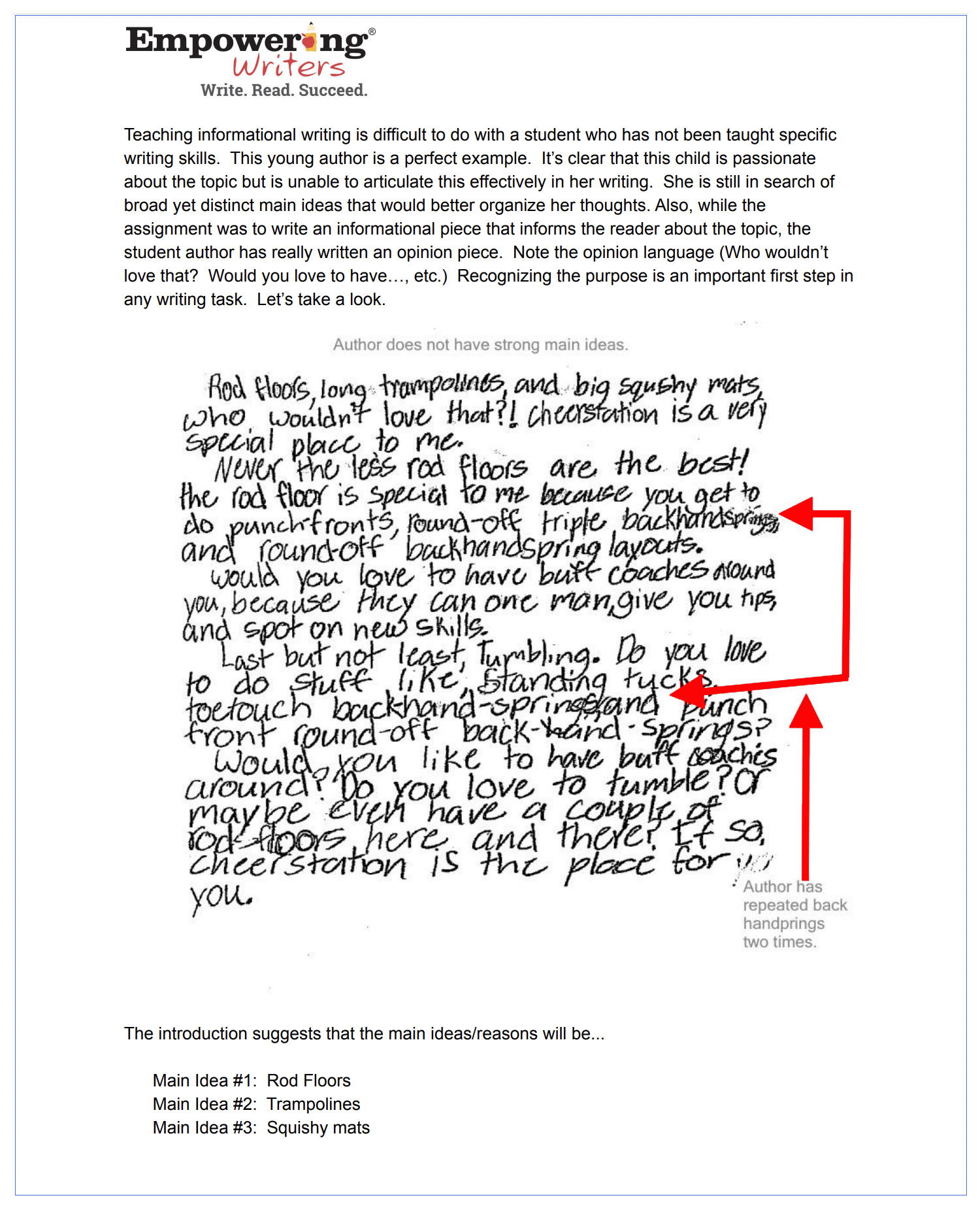 Toolbox | Student Writing Samples